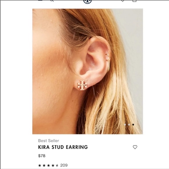 Tory Burch | Jewelry | Tory Burch Gold Kira Stud Earring Bestseller | Poshmark